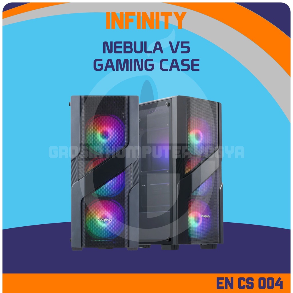 Jual Infinity Nebula V5 Tempered Glass ATX Mid Tower Gaming Case Casing ...