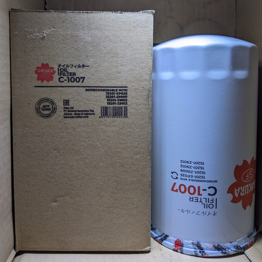 Jual filter oli fuso ganjo lokal 6d17 C1007 merek sakura tag nissan ...