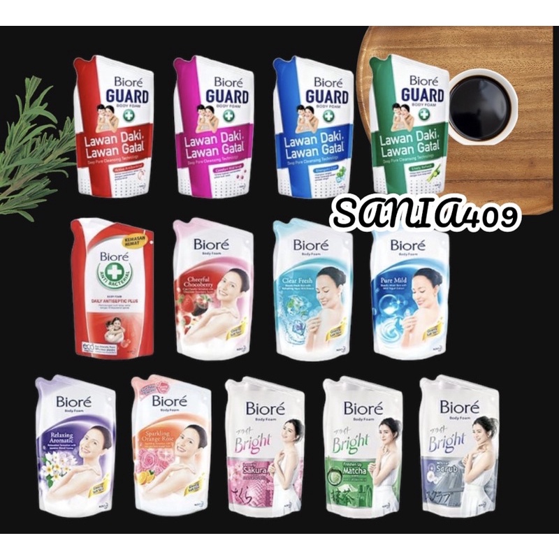 Jual BIORE BODY Wash body foam 450ml / 400ML / 800ML sabun cair/refill terlaris | Shopee Indonesia