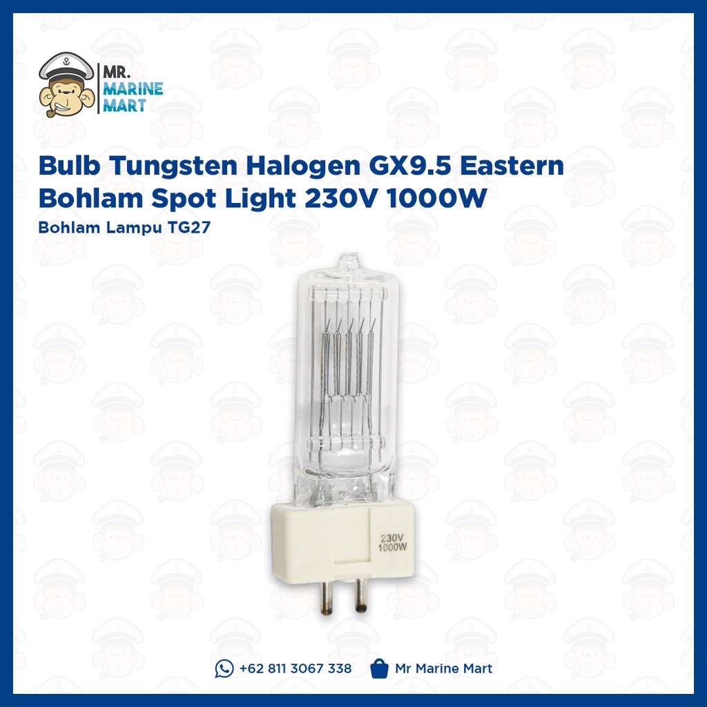 Jual Lampu Halogen GX 9.5 Bohlam Halogen 1000 Watt | Shopee Indonesia