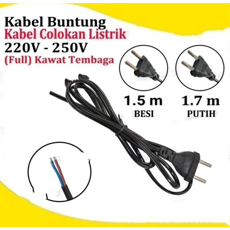 Jual Kabel listrik angka 8 1.5M 1.7M ac cord 220V adaptor power supply ...