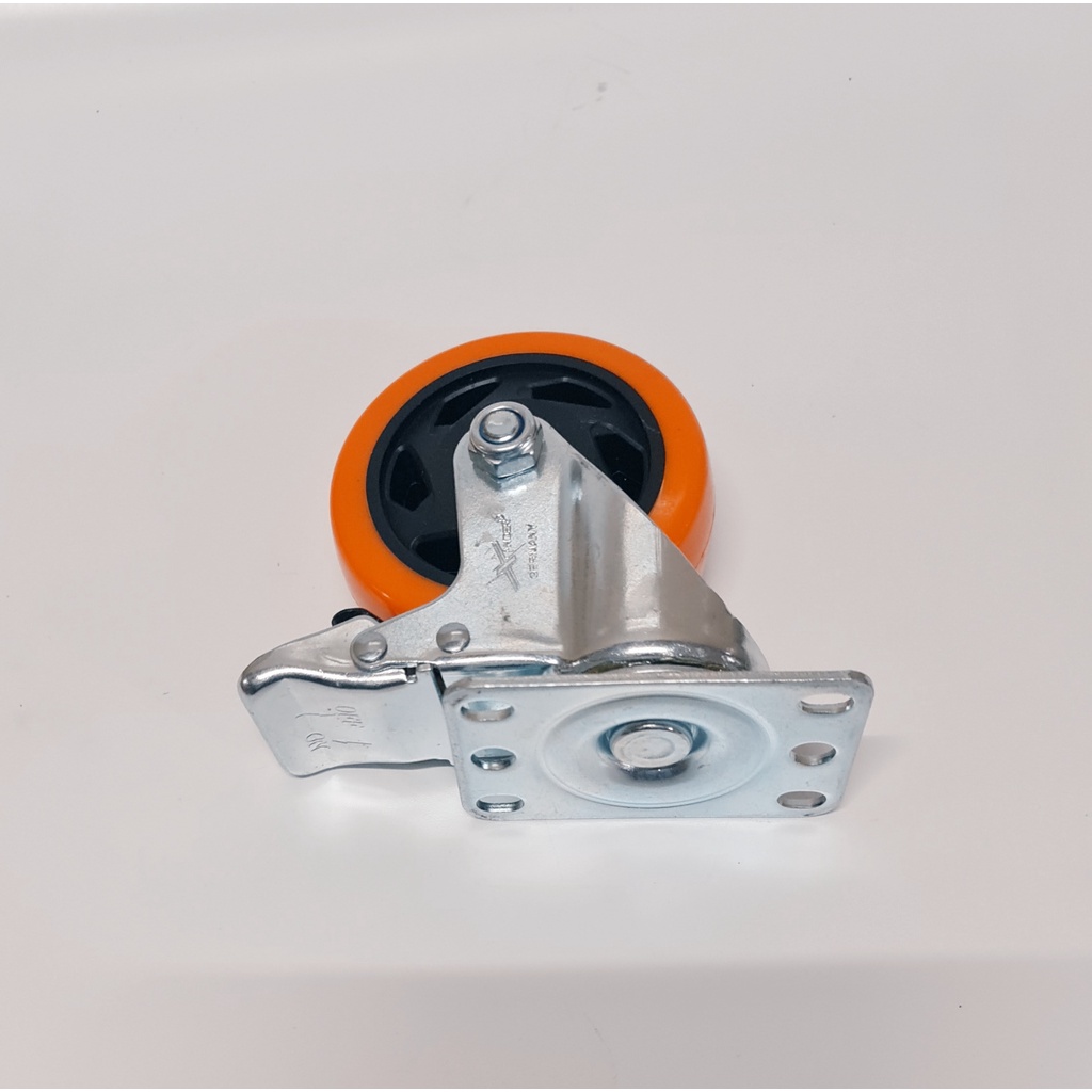 Jual Roda lemari roda furniture pvc 2,5 inch tinggi 9,3 cm putar+rem ...