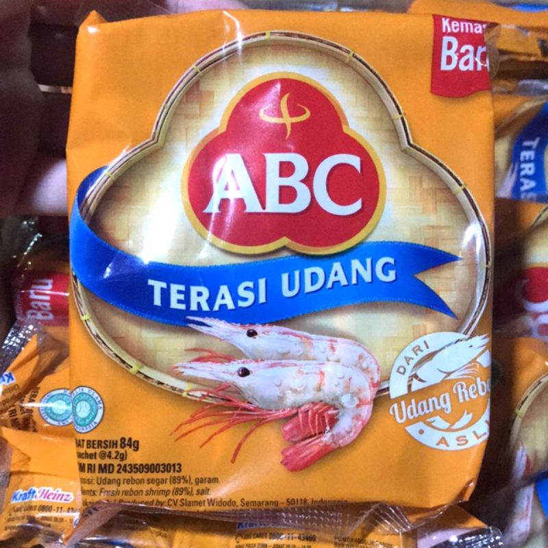 Jual ABC Terasi udang 84gram MN (20 sachet @4,2g) MN | Shopee Indonesia