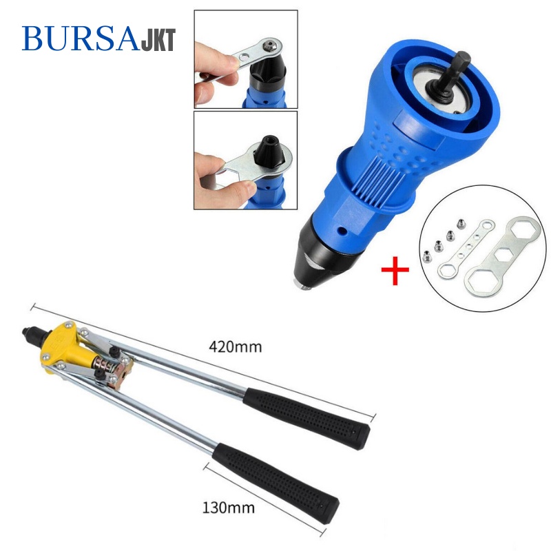 Jual ADAPTER MESIN BOR RIVET GUN TANG RIVET SAMBUNGAN KONVERTER GUN ...