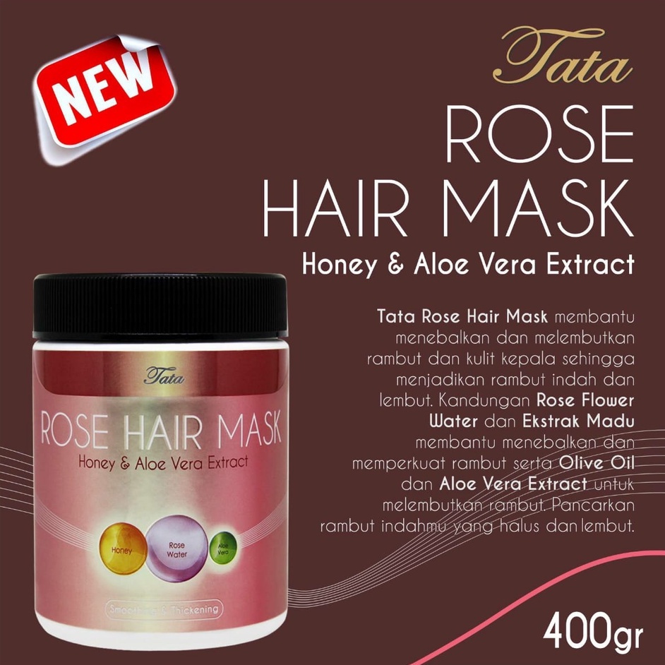 Jual TATA ROSE HAIR MASK HONEY & ALOE VERA EXTRACT 400 GR | Shopee ...
