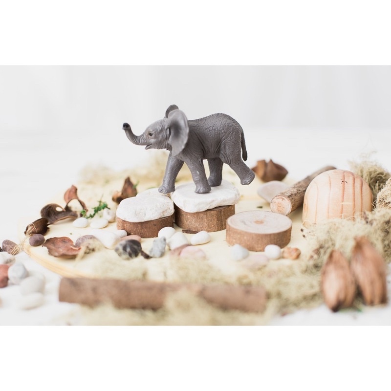 Jual Mojo Fun African Elephant Baby 87002 | Miniatur Gajah | Animal ...
