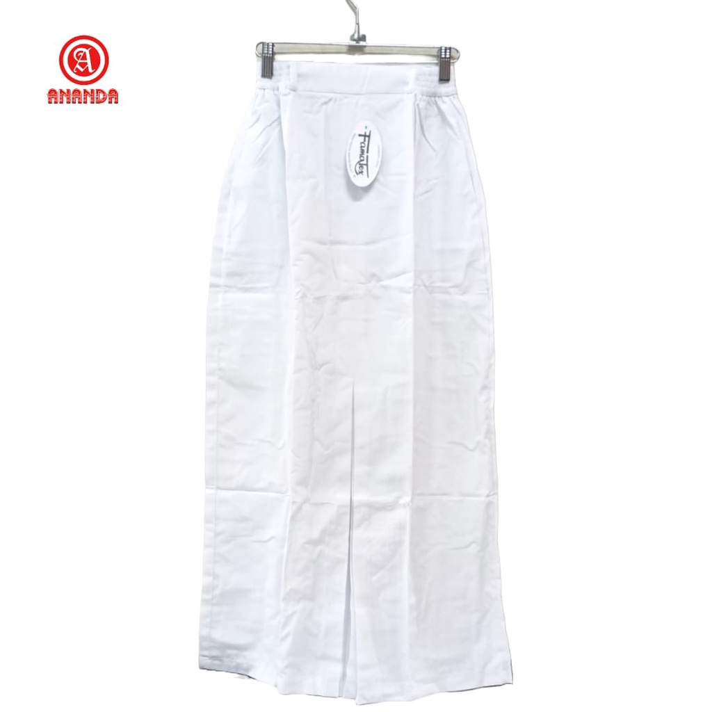 Jual Rok Sekolah Panjang Anak Perempuan Seragam Putih Span/Putih Model A & Abu Polos Span SMP ...