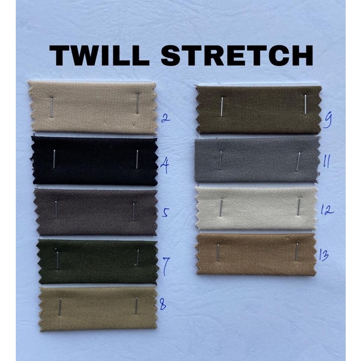 Jual Kain Twill Stretch Chino Meteran/ Chino Stretch | Shopee Indonesia