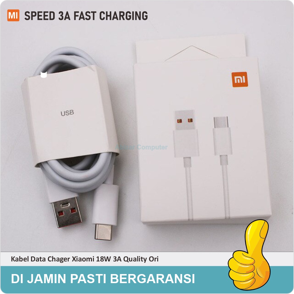 Jual (18W) Kabel Cas Xiaomi Type C Fast Charging 3A Hight Speed Quality ...