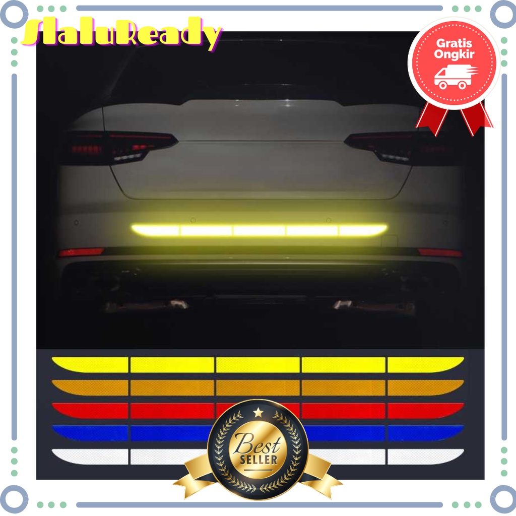 Jual Stiker Reflektif Cahaya Mobil Nano Car Reflective Sticker Warning ...