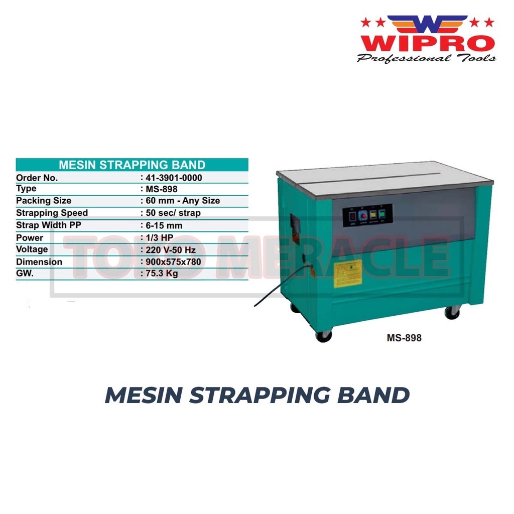 Jual Wipro Mesin Straping Band - Mesin Ikat Tali Kardus MS898 | Shopee ...