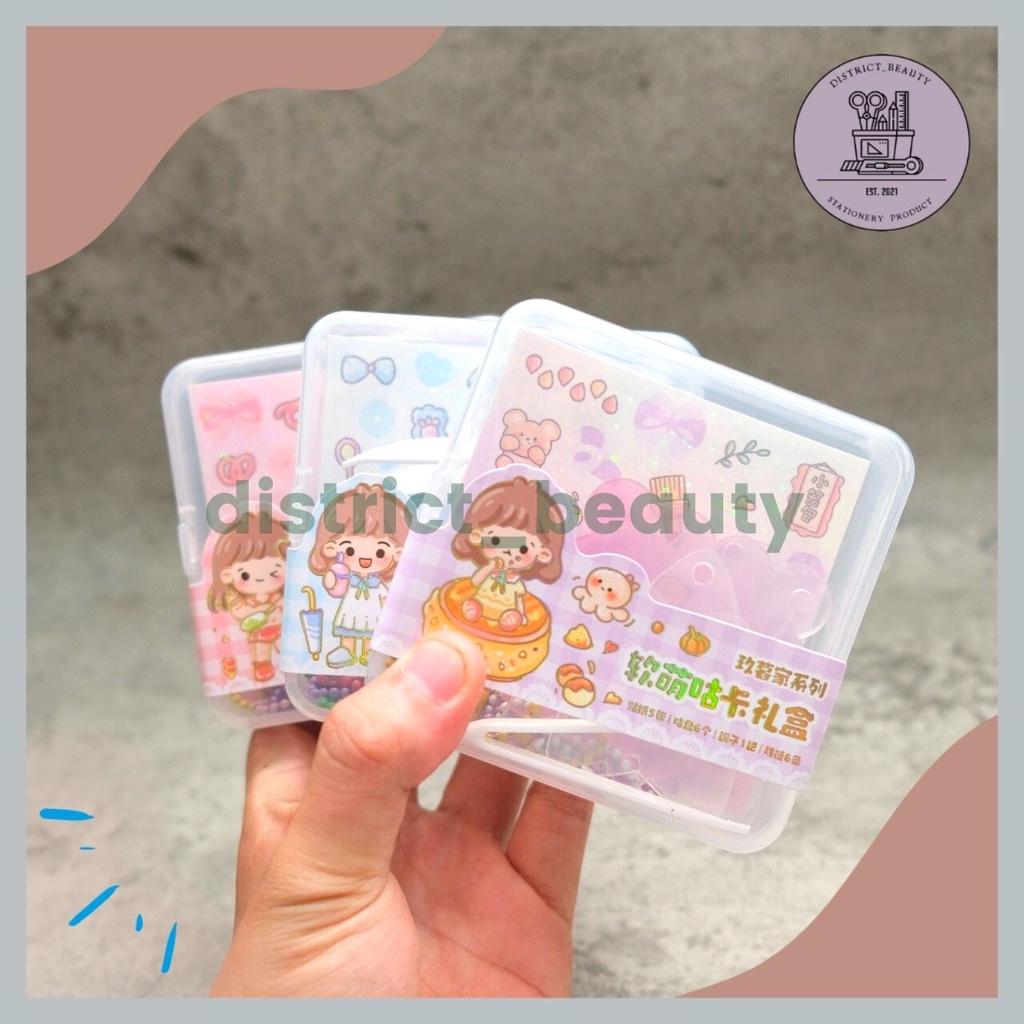 Jual PAKET STIKER DAN PINSET JBE SCW STIKER BOX SET MINI PERALATAN ...