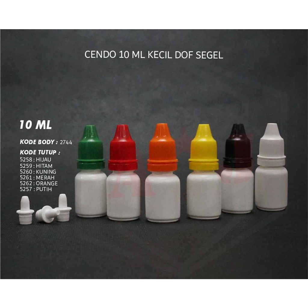 Jual Botol Tetes 10 ml Putih Segel Sumpel Putih / Tetes Mata Tutup ...