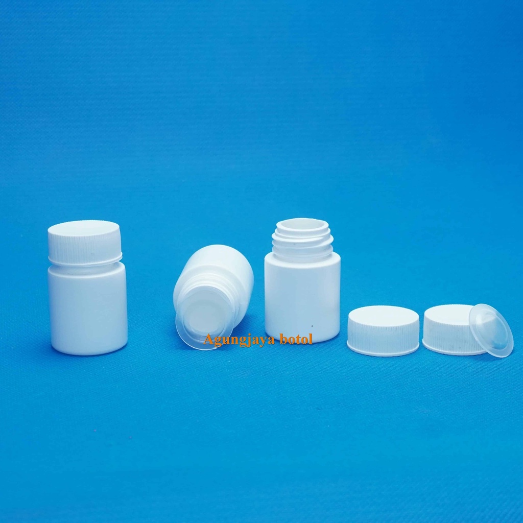 Jual Botol Tablet 30 Ml Vermint Datar Putih / Botol Obat / Botol Tablet / Botol Kapsul / Botol ...