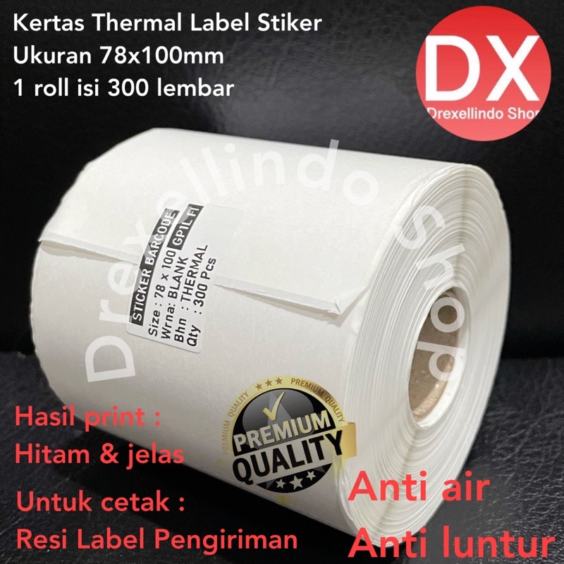 Jual Kertas Thermal Label Stiker Barcode GAP Ukuran 78mm / 80mm ...