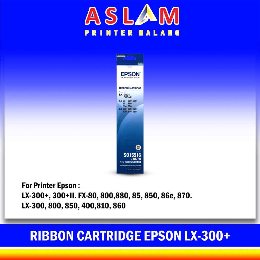 Jual Epson Ribbon Cartridge / Pita / Tinta LX-300+ LX300 (#8750) Original | Shopee Indonesia