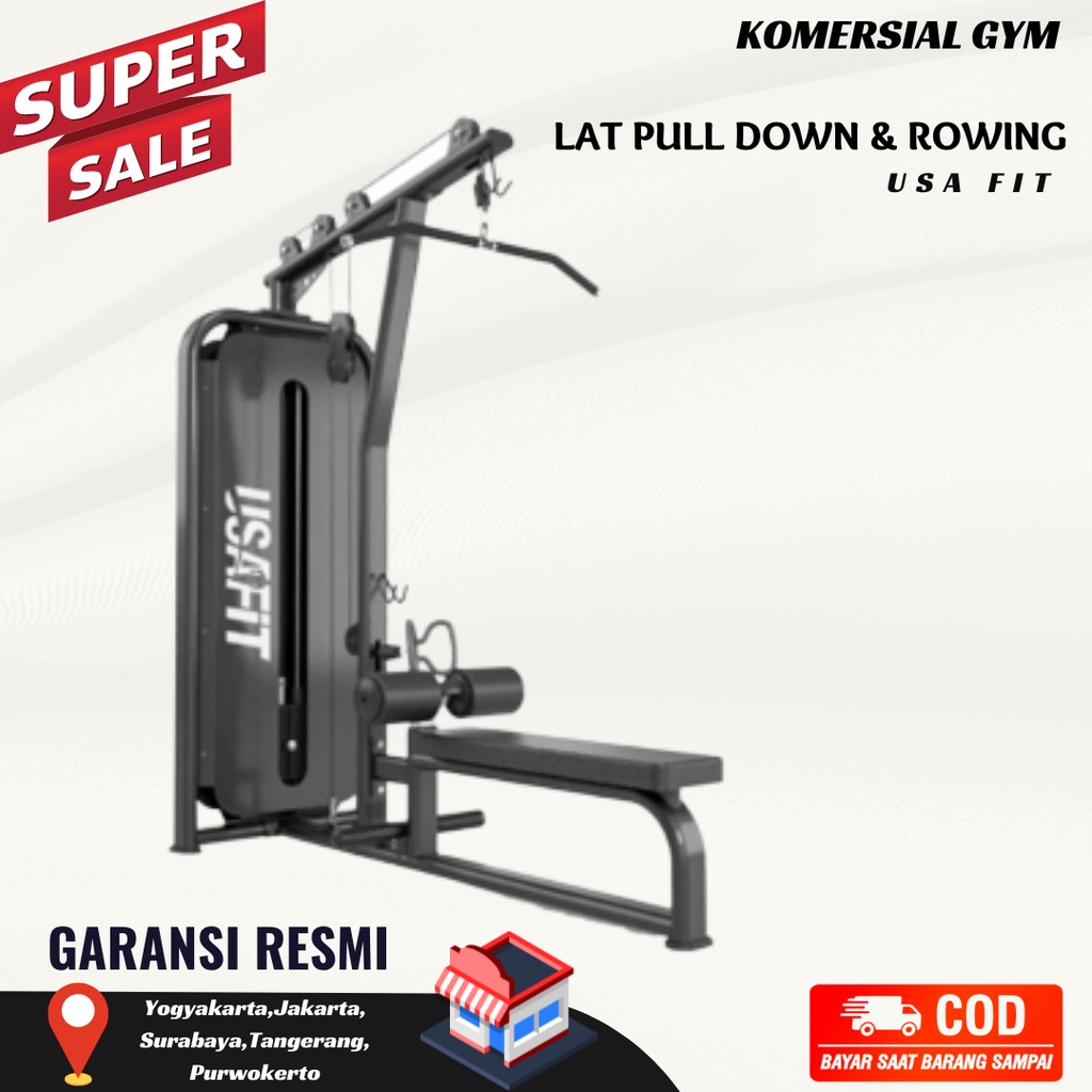 Jual Alat gym komesial LAT PULL DOWN ROWING | Shopee Indonesia