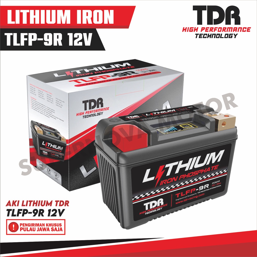 Jual Aki Motor TDR Lithium Iron Phosphate (LiFePO4) Battery TLFP-9R 12V ...