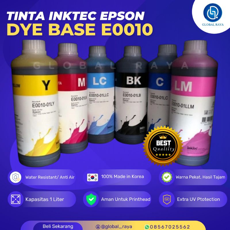 Jual TINTA REFILL DYE INKTEC E0010 For EPSON GRADE A korea | Shopee Indonesia