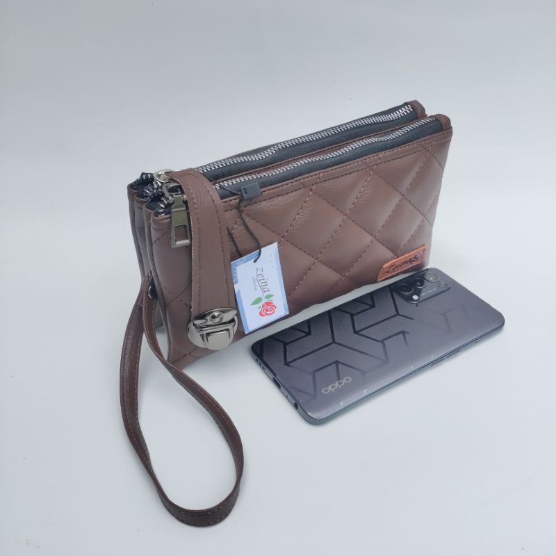 Jual Dompet Wanita Dua sleting Dompet Hp Domprt uang Dompet keyra2s ...