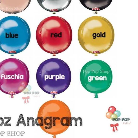 Jual Balon Foil Orbz Premium/ Round Balloons Anagram USA | Shopee Indonesia