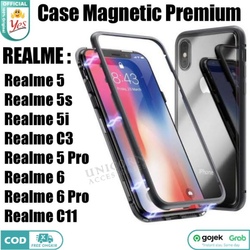 Jual Case Realme 5i 5S 6 5 Pro C1 C2 C11 Casing Magnetic Flip Cover 2 ...