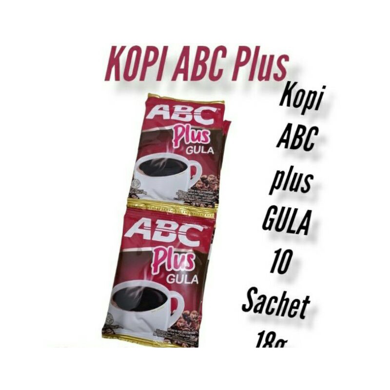 Jual KOPI ABC PLUS GULA 1RENCENG ISI 10PCS | Shopee Indonesia