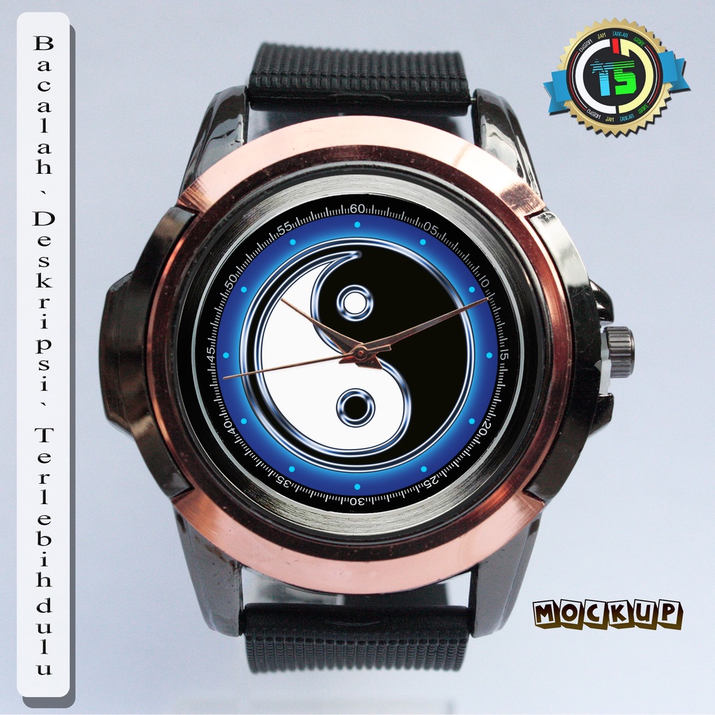 Jual Jam Tangan Yin Yang Symbol Rose Gold - Custom Jam Tangan Store ...