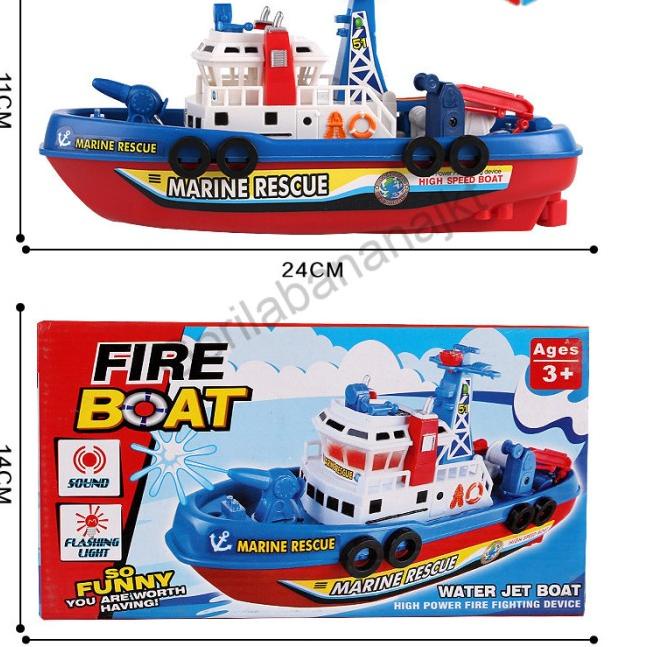 Jual Mainan Perahu air anak Fire Boat Jet Resque kapal Perahu Jet ...