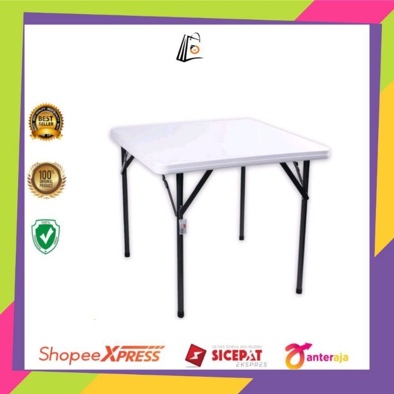 Jual Krisbow Meja Makan Lipat Persegi 86 cm - Putih/Meja/Meja Outdoor ...