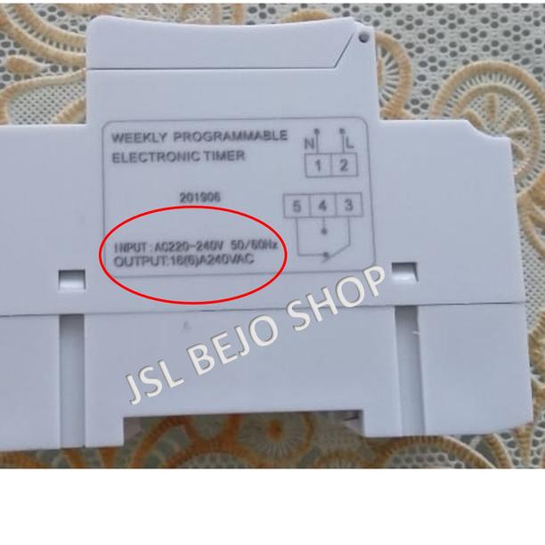 Jual 220V DIN Rail Digital Programmable Timer Switch Model MCB ...
