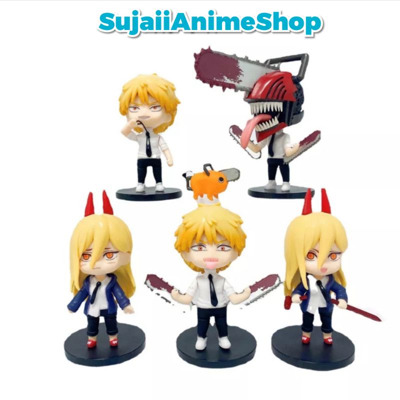 Jual Action Mini Figure Anime Chainsaw Man Vol.2 Pochita Denji Power ...