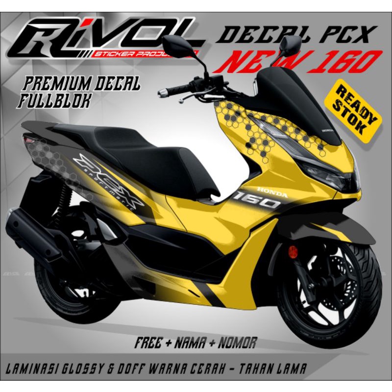 Jual decal sticker variasi motor Honda PCX 160 full body striping ...