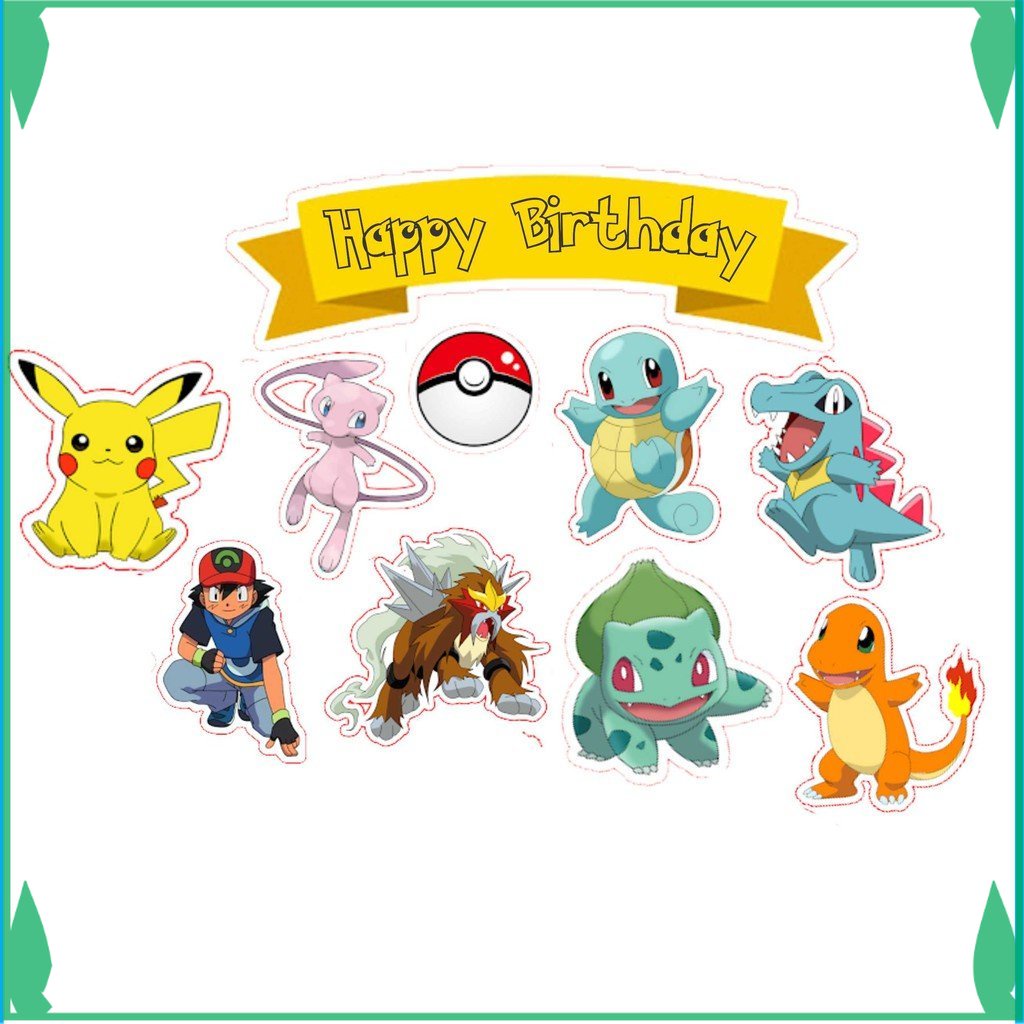 Jual TOPER KUE TOPPER CAKE ULANG TAHUN / HIASAN KUE POKEMON ...