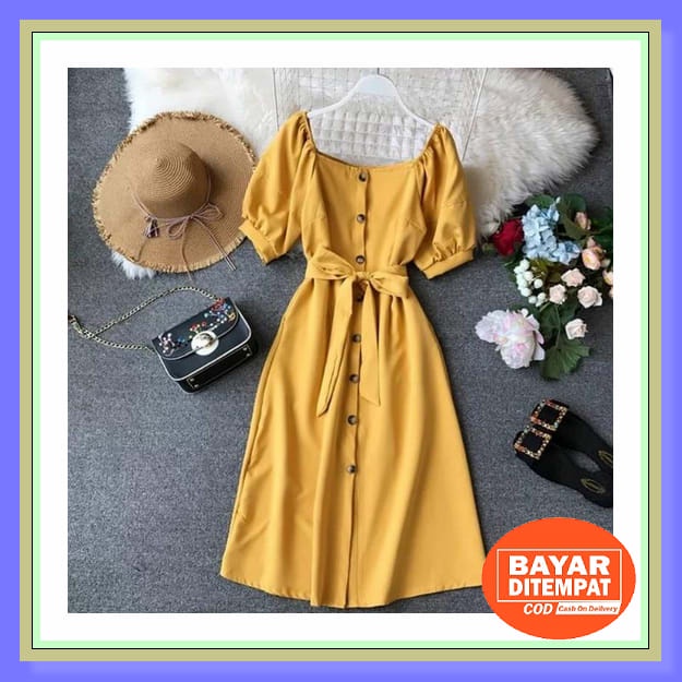 Jual Dress Cantik Kekinian Dres Kondangan Remaja Cewek Wanita Terbaru Dewasa Korean Style Korean