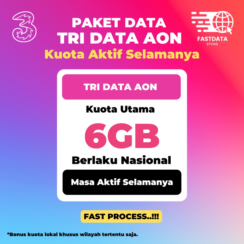 Jual PAKET DATA TRI HAPPY & UNLIMITED ALWAYS ON SUPER MURAH PROSES ...