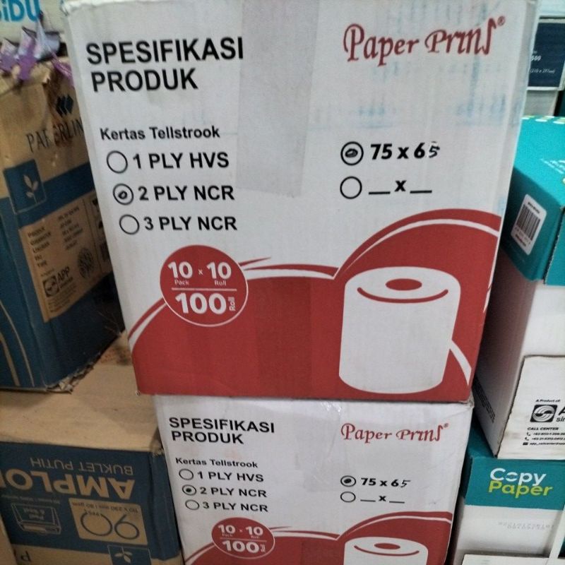 Jual Paper Pryns Tellstrook Size 75 x 65/2 Ply Kertas Kasir - Dus isi ...