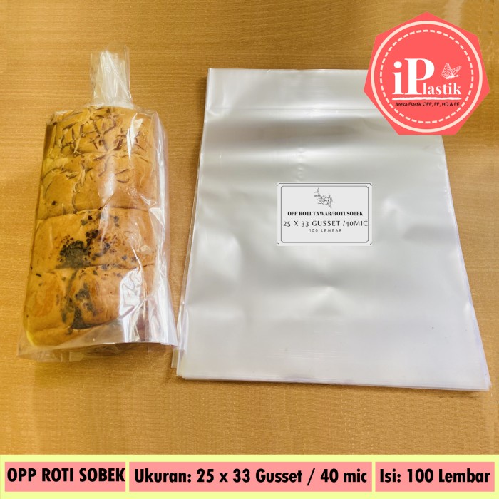 Jual Plastik Opp Roti Tawar/ Roti Sobek/ Roti Sisir 25 X 33 Cm Tebal 40 ...
