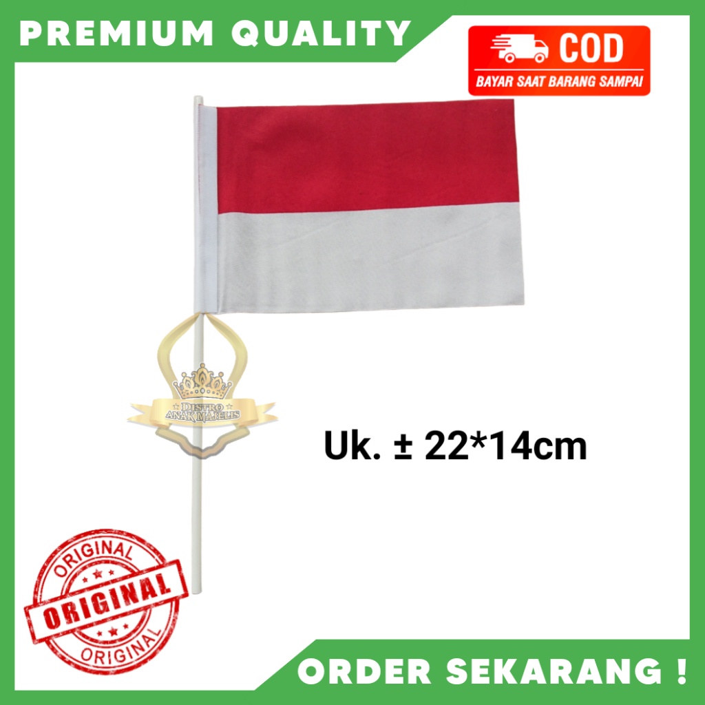 Jual Bendera Indonesia Stik / Bendera Stik Indonesia / Bendera Hubbul ...