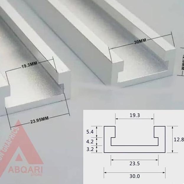 Jual miter track / router table track / t slot / rel / table saw track ...