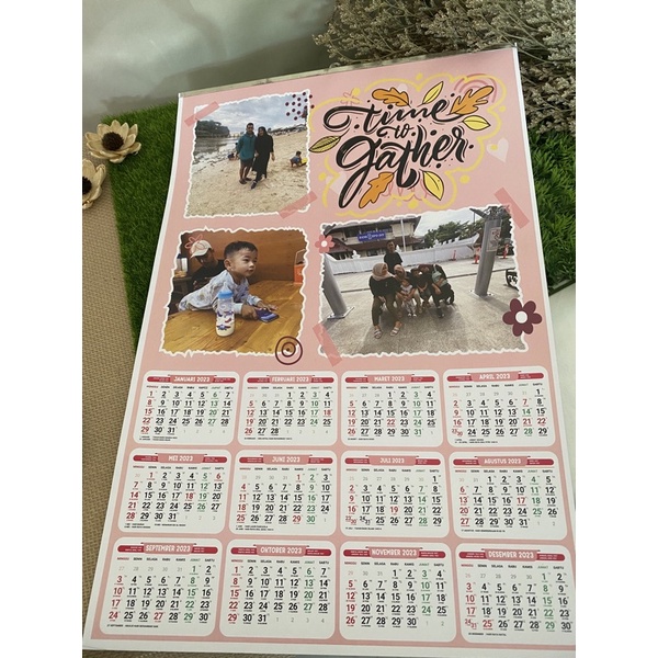 Jual KALENDER CUSTOM 1 LEMBAR (FINISHING KLEM) | Shopee Indonesia