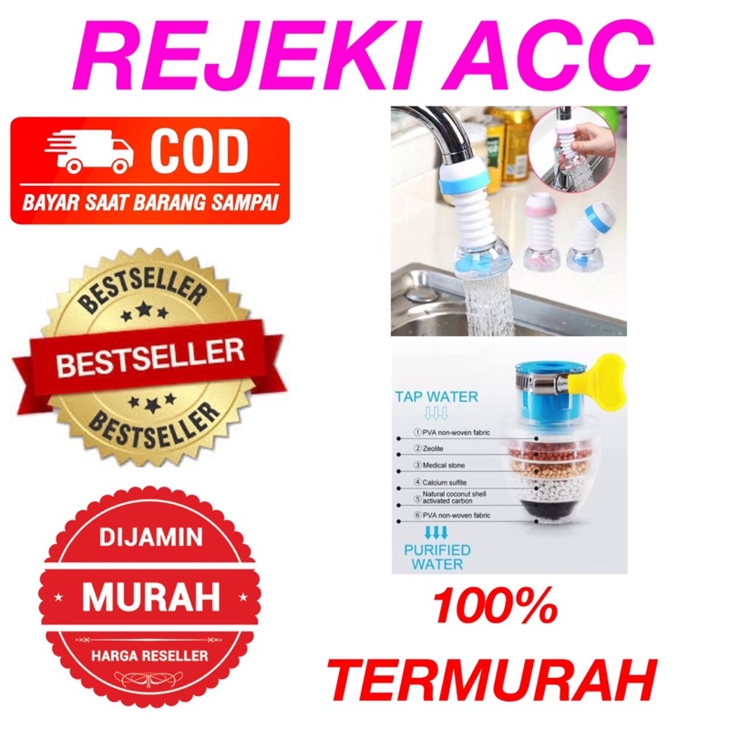 Jual Filter Kran Air 4 Lapis Saringan Water Keran Dapur 4in1 penyaring ...