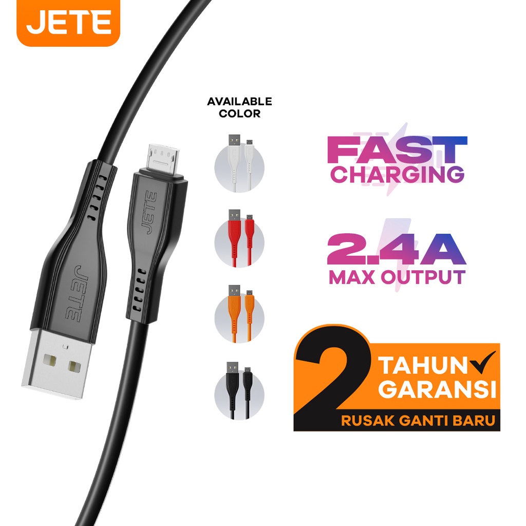 Jual Kabel USB Micro Fast Charging JETE Tiny3 - Garansi Resmi 2 Tahun ...