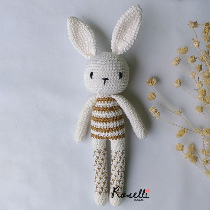 Jual AMIGURUMI - Boneka Rajut Stripy Rabbit Amigurumi ☆ BEST SELLER ...