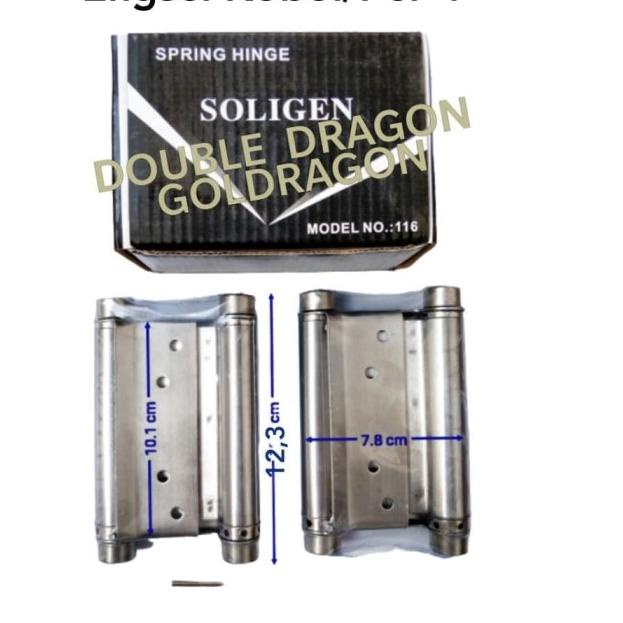 Jual Engsel Koboi 4" Stainless Soligen (Engsel Per/Spring Hinge Soligen ...