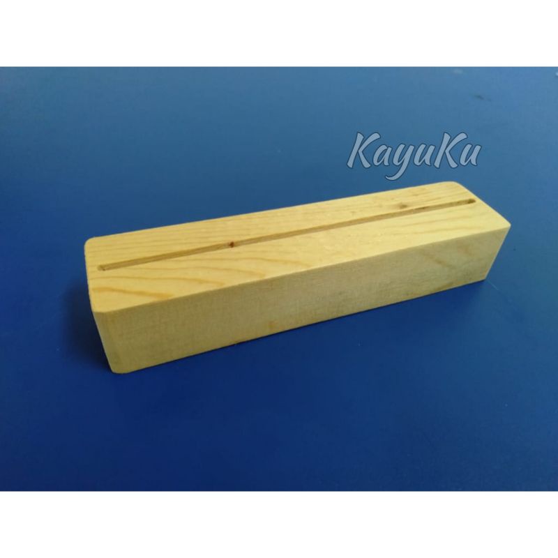 Jual Standing Acrylic Stand Kayu Tag Holder Kayu Dudukan Kayu Tatakan ...