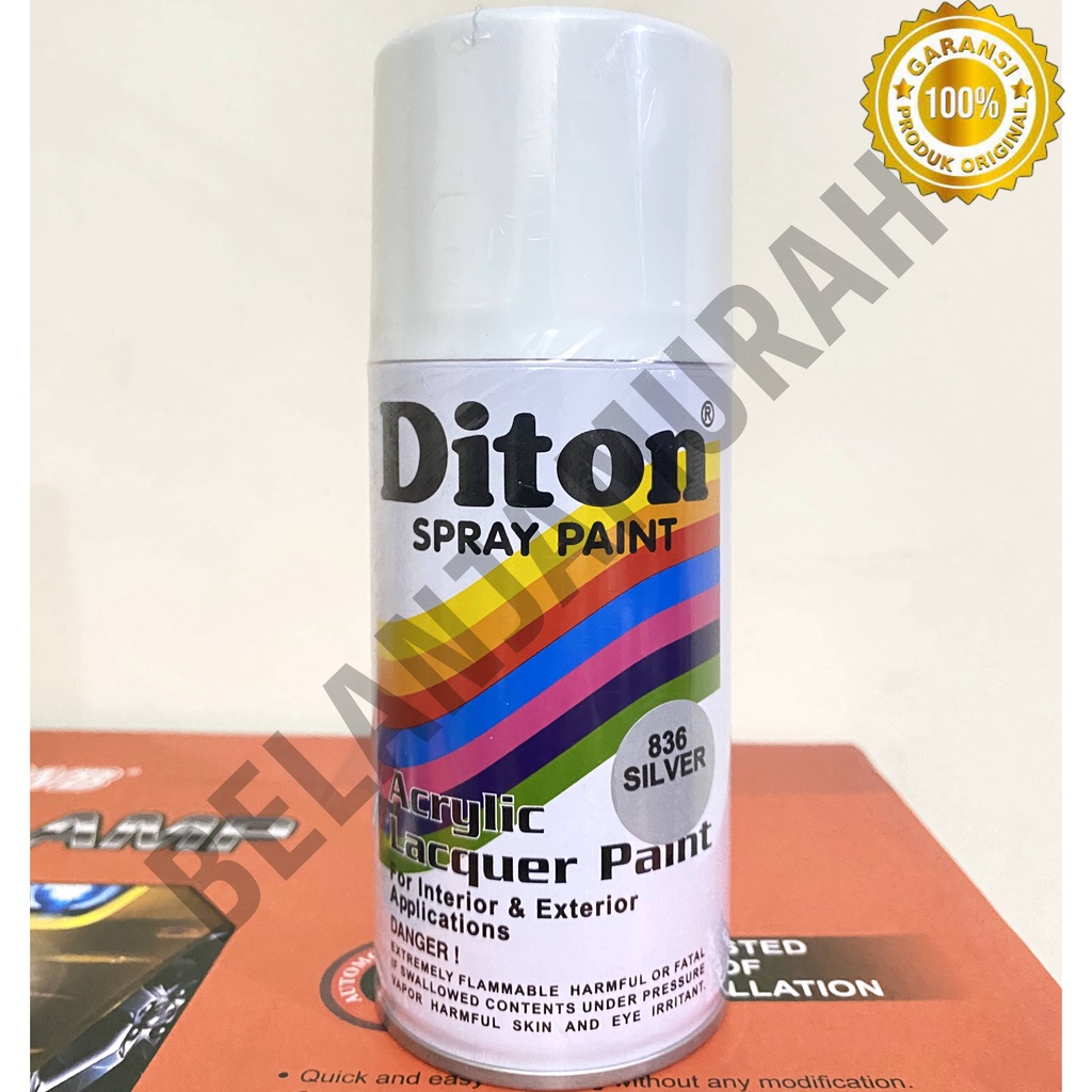 Jual Cat Semprot / Spray Paint / Pilok Diton Silver 836 300cc | Shopee ...