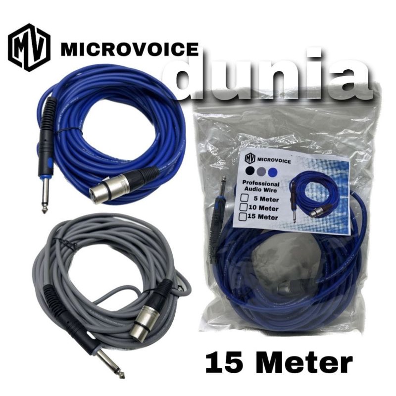 Jual Kabel Mic Microvoice 15 Meter Original Kabel Microphone 15 Meter ...