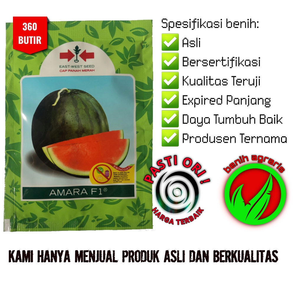 Jual Benih Semangka Amara F1 360 butir Cap Panah Merah | Shopee Indonesia