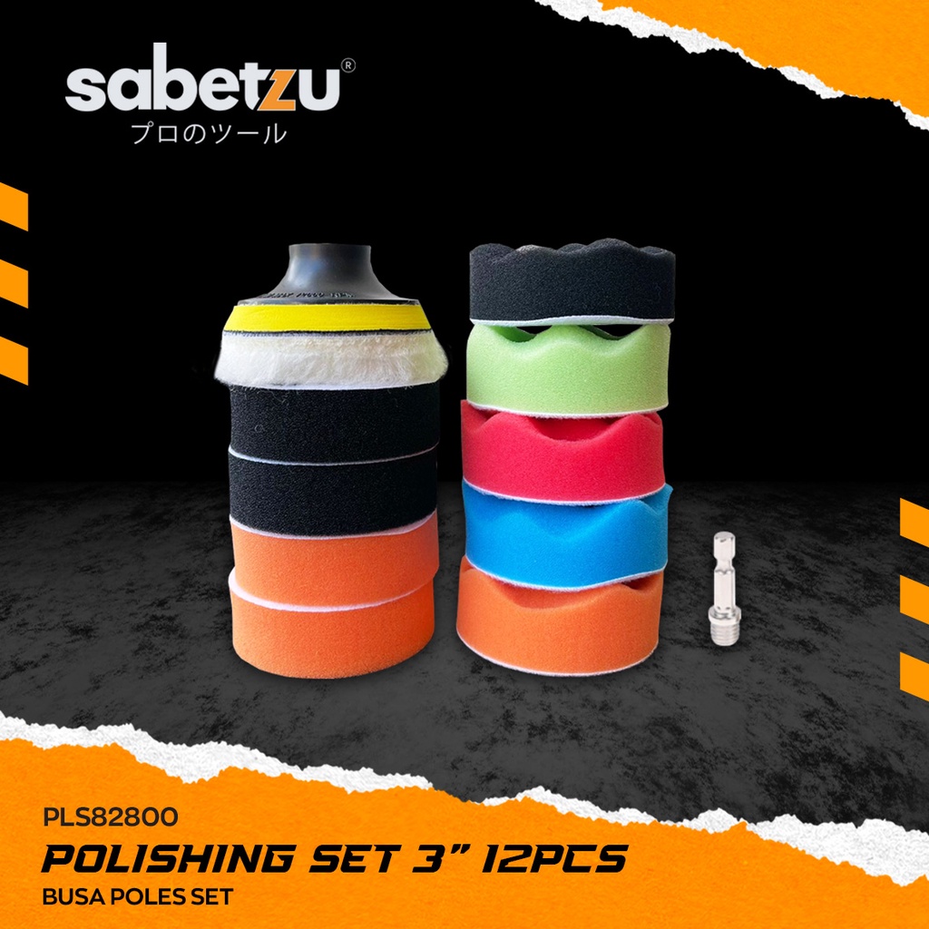 Jual Sponge polishing set 12pcs Sabetzu busa poles set 12pcs sponge set ...